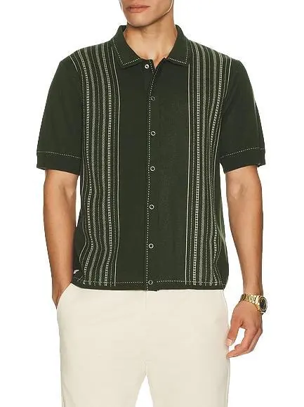 PERCIVAL Accolades Knitted Shirt - Forest