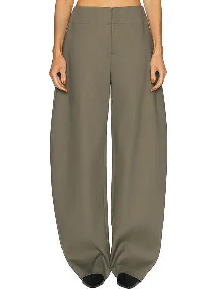 EAVES Sculptural Compact Suiting Pant - Olive