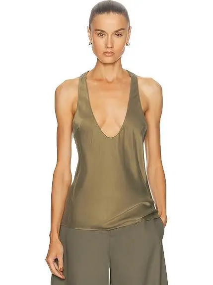 EAVES Vivian Silk Top - Capers
