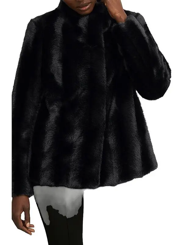 HOBBS LONDON Misha Faux Fur Coat - Black