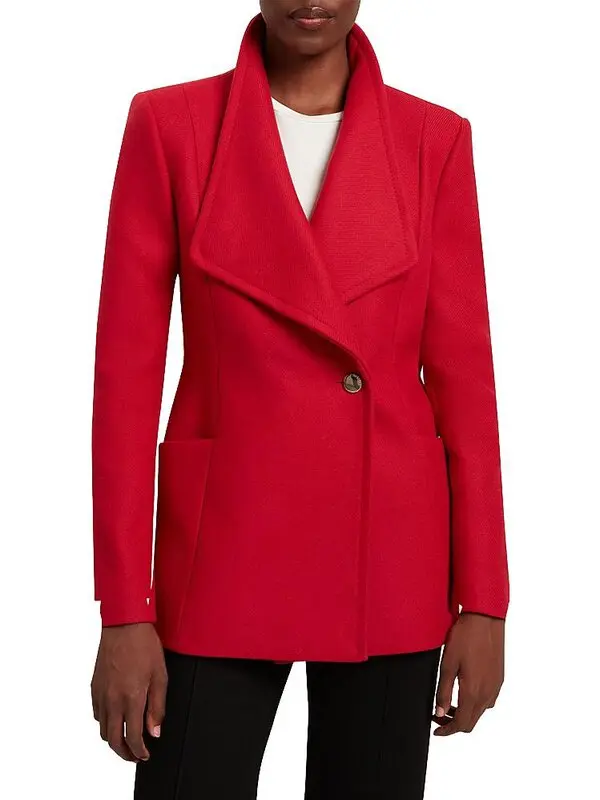 Ted Baker London Evigna Wrap Coat - Dark Red