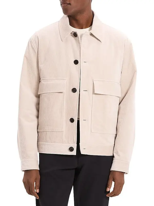 Theory Crosby Cord Pocket Jacket - Alabaster