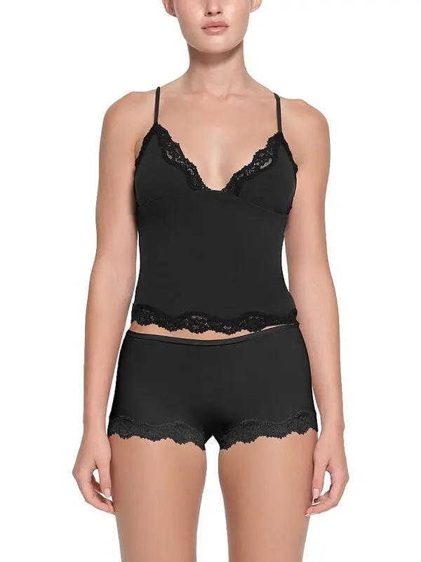 SKIMS Fits Everybody Lace Triangle Camisole - Onyx