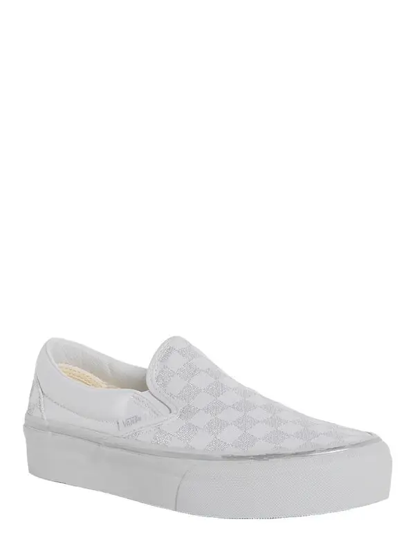 VANS Classic Slip-on Platform Sneakers - Silver
