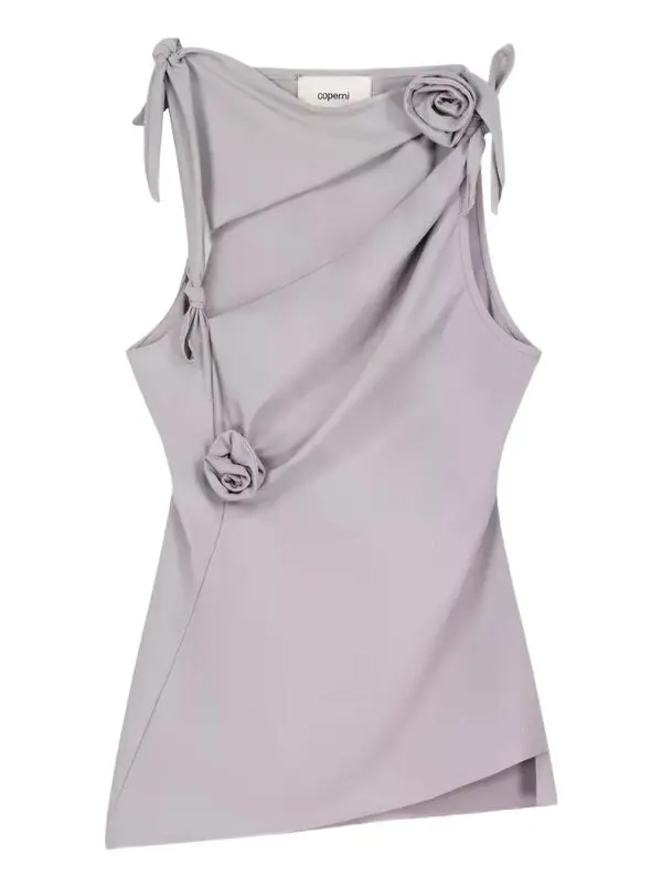 Coperni Knotted Flower Top - Grey