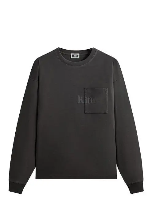 Kith Long Sleeve Quinn Tee Shirt - Carbon