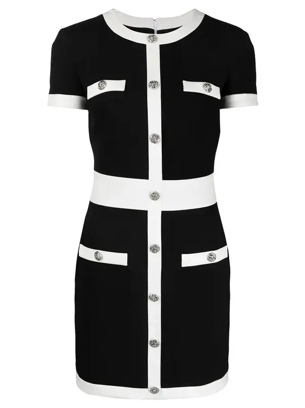 Philipp Plein Contrast-trim Mini Dress - Black