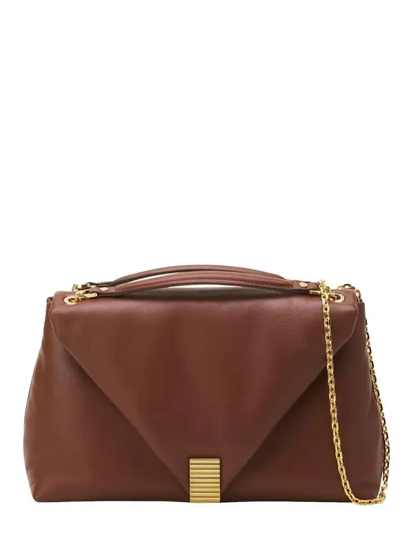 LANVIN Concerto Arpège Soft Leather Bag - Chestnuts