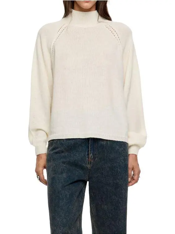 Bimba Y Lola Wool High Neck Sweater - Ivory