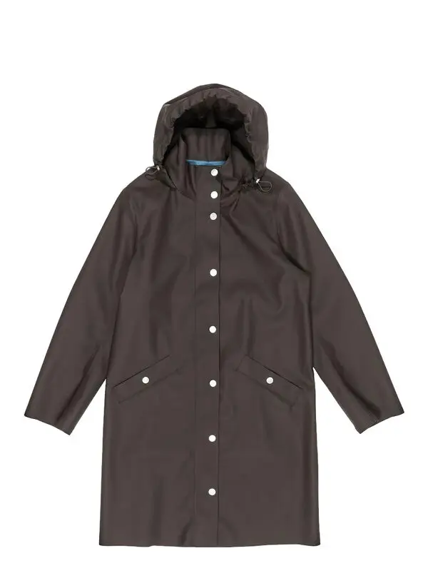 Bimba Y Lola Rubberized Straight Trench - Dark Brown