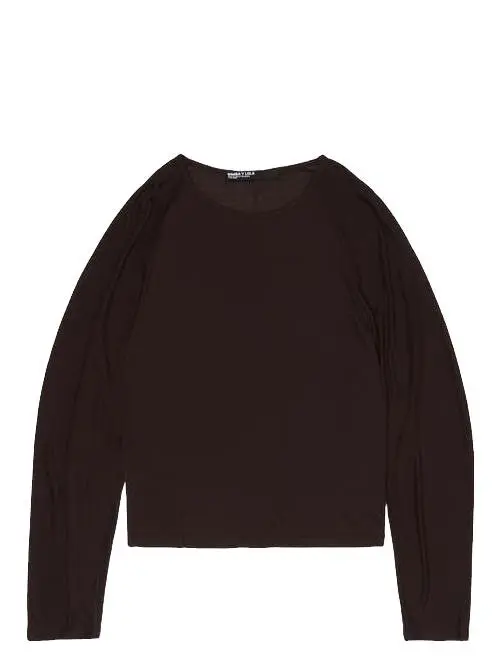 Bimba Y Lola Fluid Raglan Sleeve T-shirt - Dark Brown