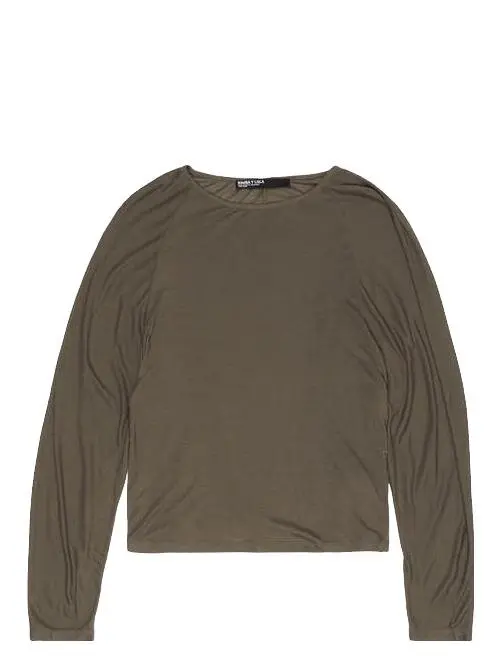 Bimba Y Lola Fluid Raglan Sleeve T-shirt - Khaki