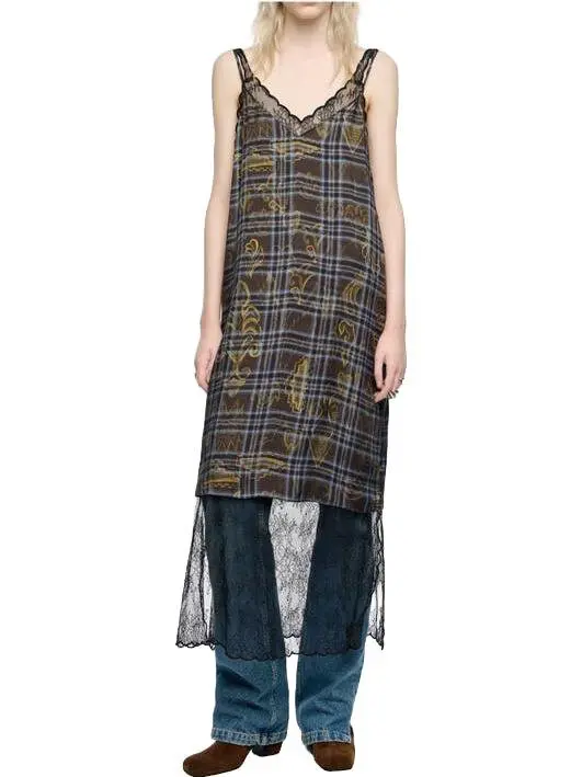 Bimba Y Lola Ikat Mix Strappy Dress - Ikatmix Blue