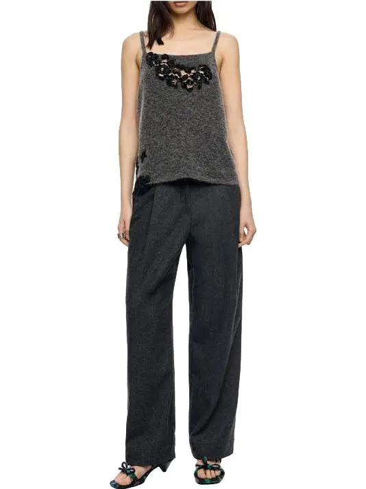 Bimba Y Lola Tailored Carrot-fit Trousers - Dark Grey