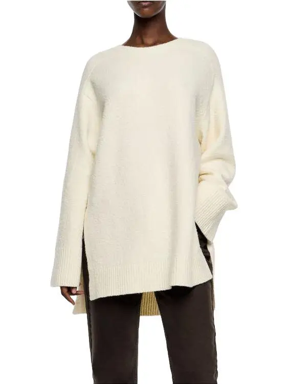 Bimba Y Lola Long Sleeve Crewneck Sweater - Ivory