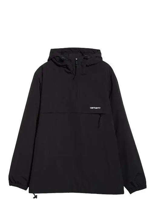 Carhartt Work In Progress Water Repellent Nylon Windbreaker Anorak - Black /white