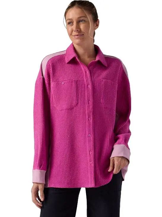 BACKCOUNTRY Waffle Button-up - Rose Violet