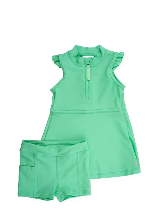 RUFFLEBUTTS Upf 50+ Sleeveless Active Dress - Spring Green