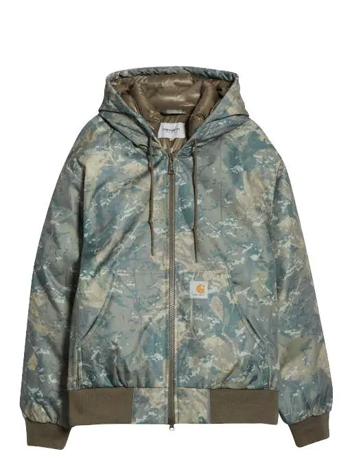 Carhartt Work In Progress Water Repellent Active Cold Padded Nylon Jacket - Camo Combi