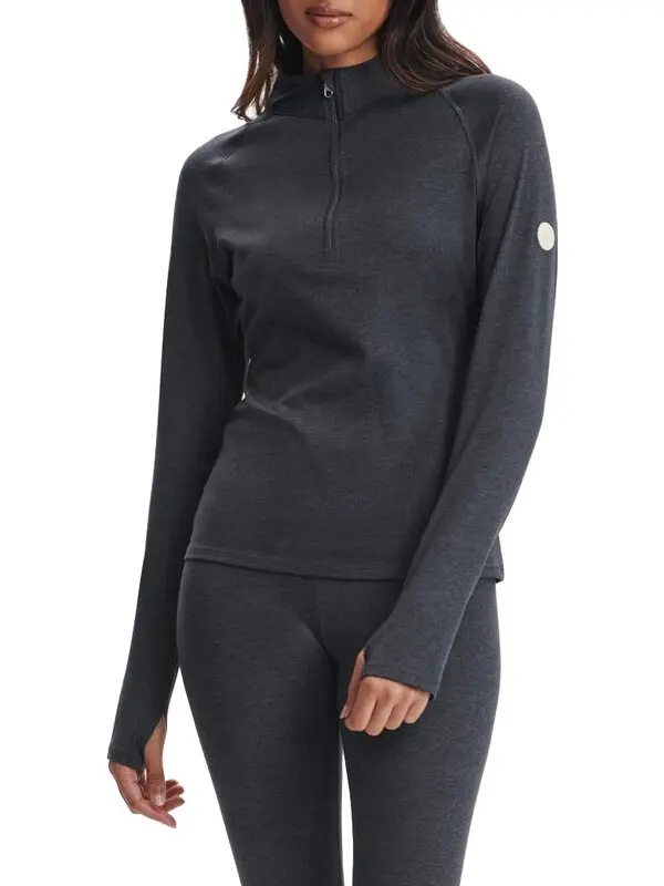 Varley Always Warm Half-zip Base Layer Top - Black Marl