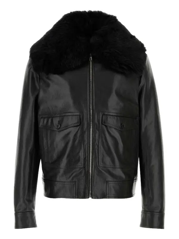 Dolce & Gabbana Leather Jacket - Black