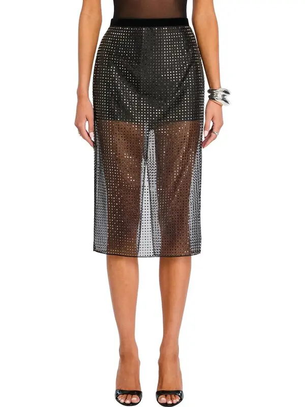 Retrofete Kitty Embellished Skirt - Black