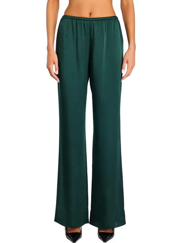 SEROYA Viva Satin Pant - Evergreen