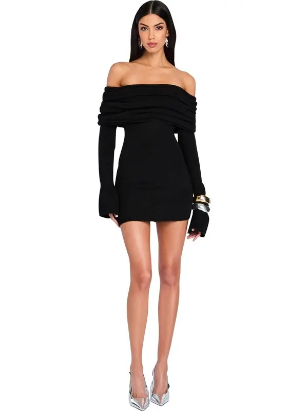 SEROYA Selene Mini Dress - Black