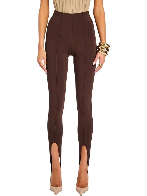 SEROYA Kelsey Stirrup Legging - Slate Brown