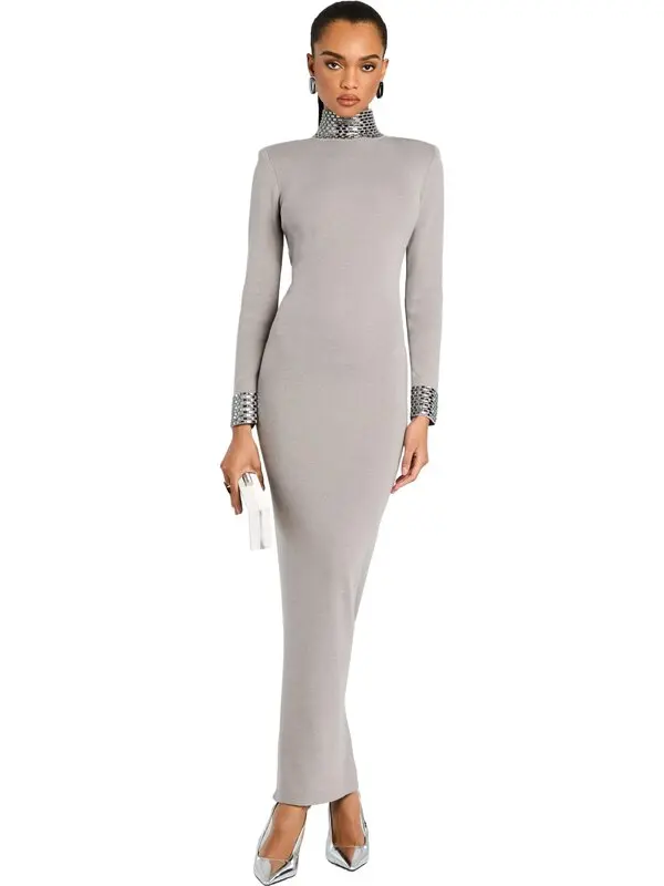Retrofete Monroe Embellished Knit Dress - Cloud