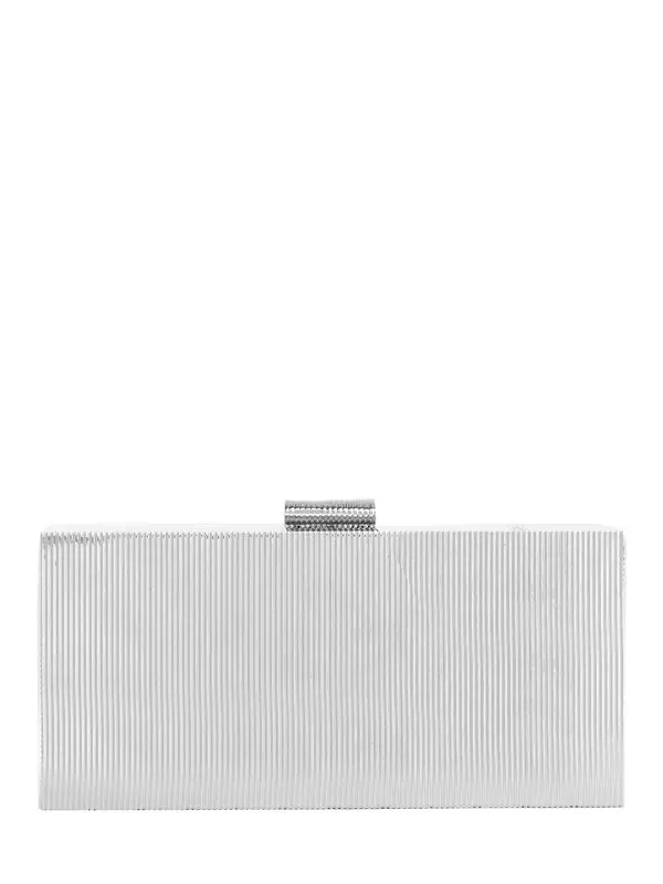Retrofete Milo Metal Evening Clutch - Silver Metal