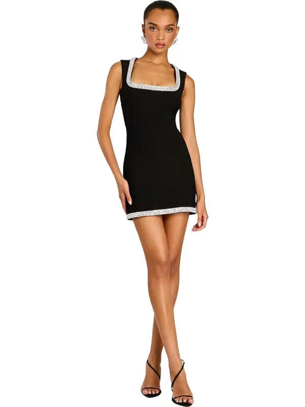 Retrofete Bexley Embellished Mini Dress - Black
