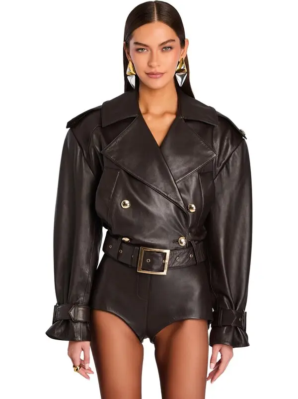 Retrofete Malene Leather Jacket - Tobacco