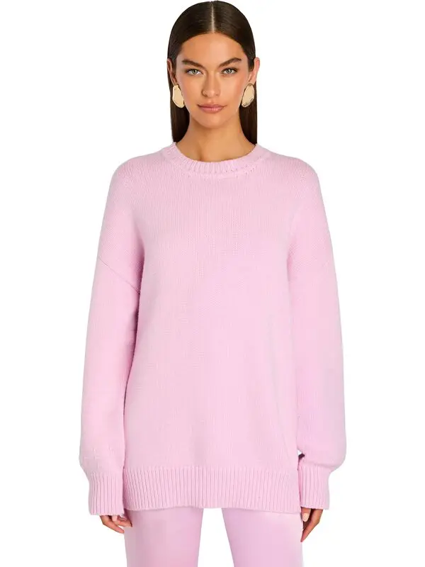 SEROYA Amal Crewneck Sweater - Ballet Pink