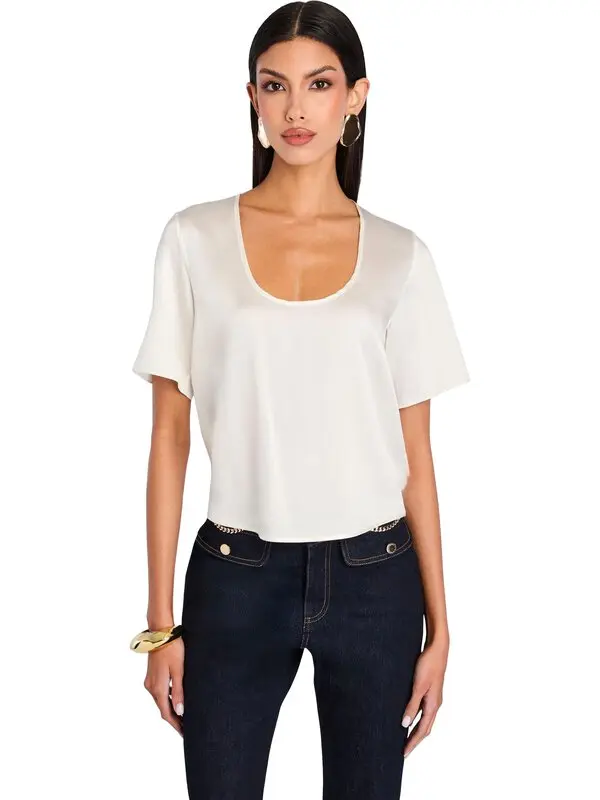 Retrofete Evangelista Silk Top - White