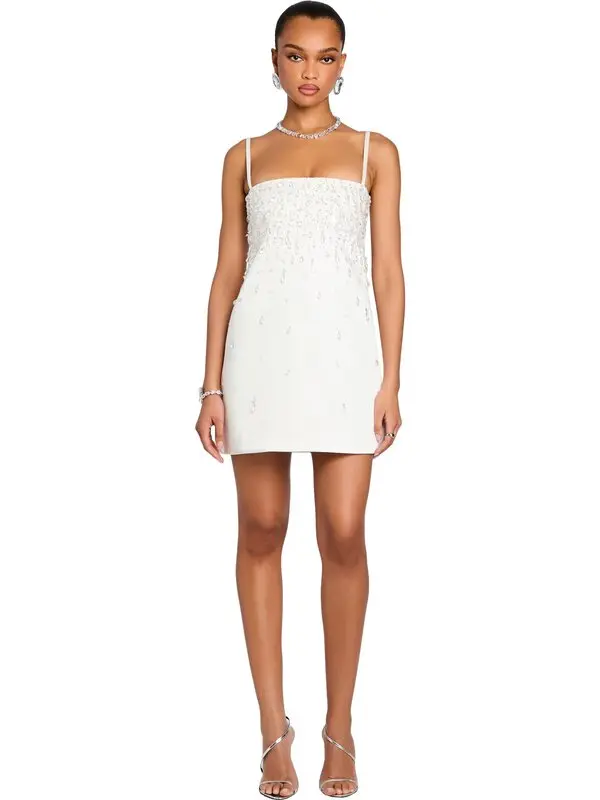 Retrofete Cornelia Embellished Mini Dress - White