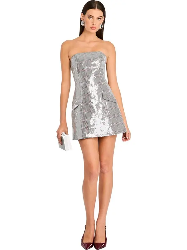 Retrofete Crowne Sequin Dress - Plaid