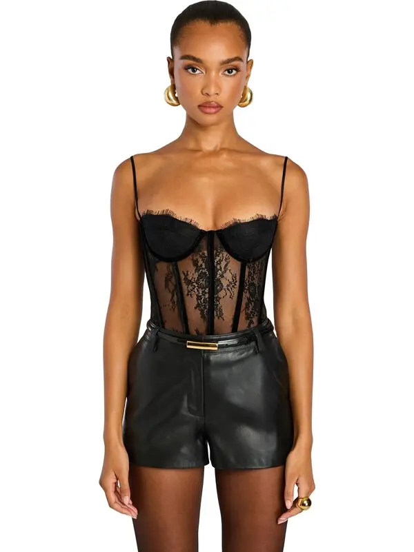 Retrofete Gisela Lace Bodysuit - Black