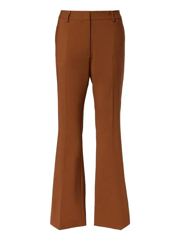 Etro Wool-blend Bootcut Trousers - Brown