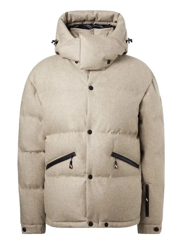Moncler Krun Virgin Wool Down Ski Jacket - Beige