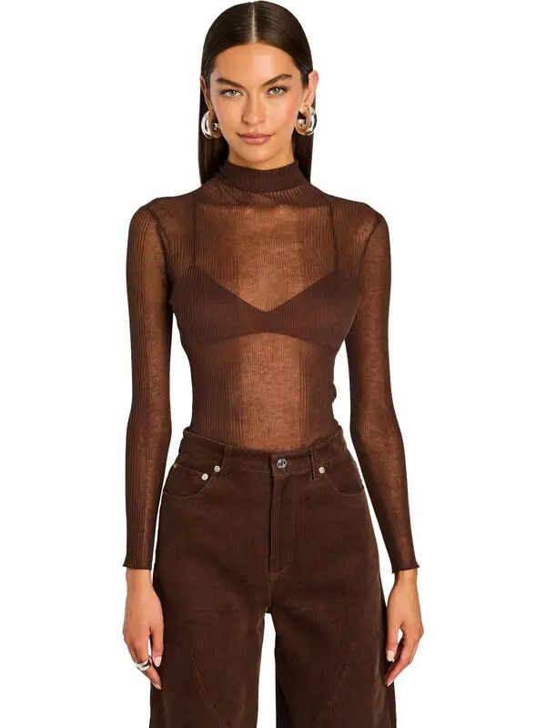 SEROYA Piper Top - Slate Brown