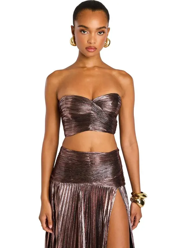 Retrofete Floriana Top - Metallic Mauve