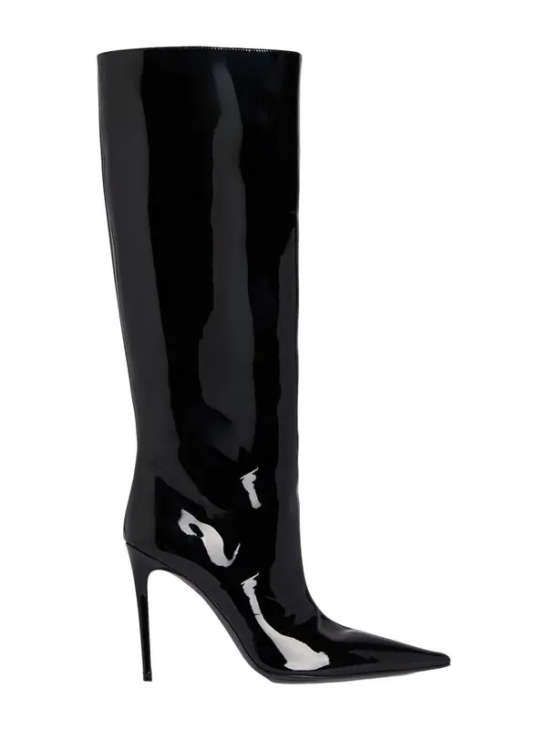 Retrofete Lyra Leather Knee High Boots - Black