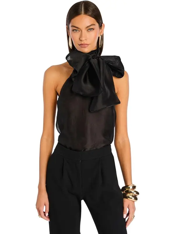 Retrofete Indira Silk Top - Black