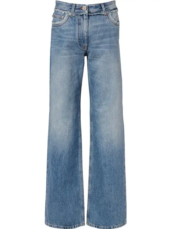 Versace Mid-rise Wide-leg Jeans - Blue