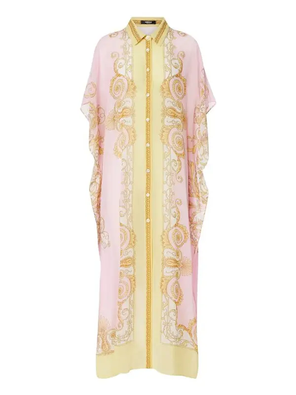 Versace Underwater Barocco Georgette Kaftan - Multicoloured