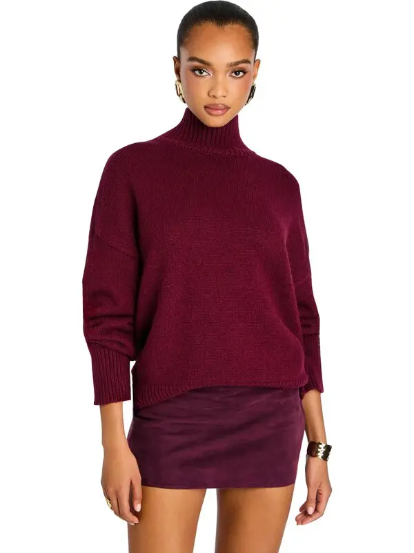 SEROYA Elsa Turtleneck Sweater - Pinot