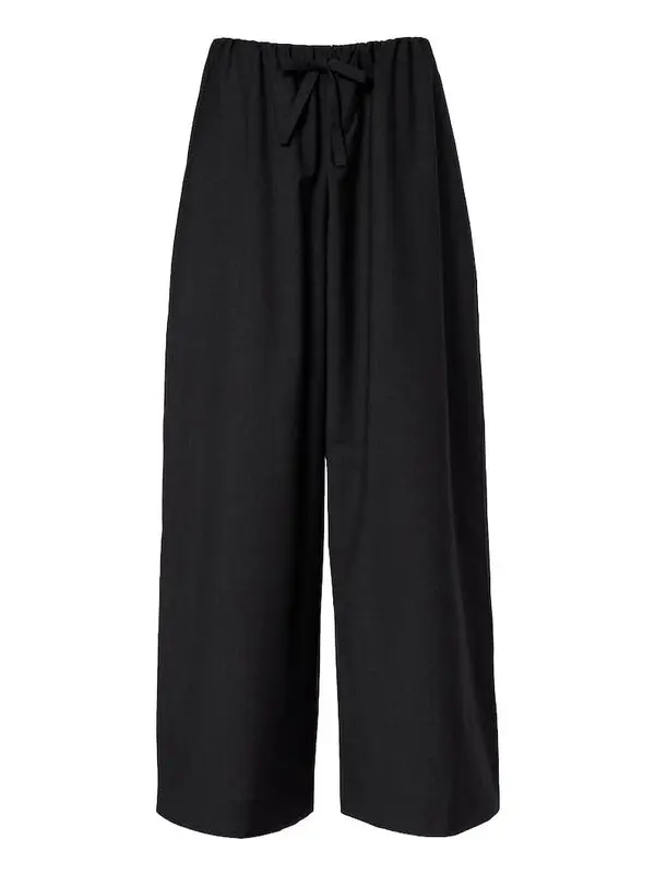 TOTEME Wool Wide-leg Trousers - Black