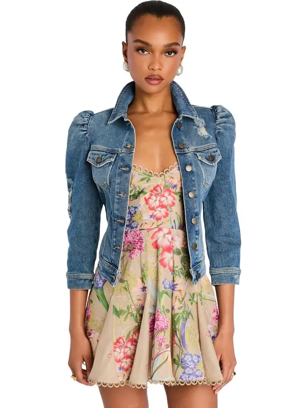 Retrofete Ada Denim Jacket - Worn Vintage Blue