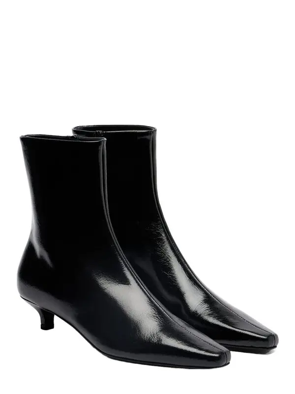 TOTEME Slim Ankle Boots - Black